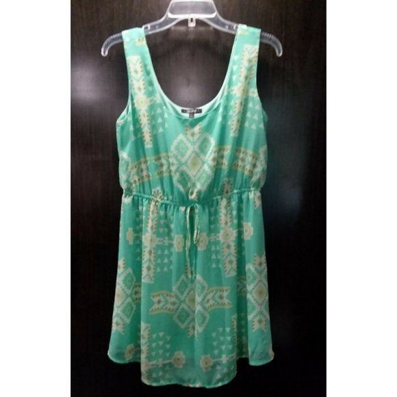 BeBop | Dresses | Bebop Sheer Aztec Design Dress Womens Size Large ...